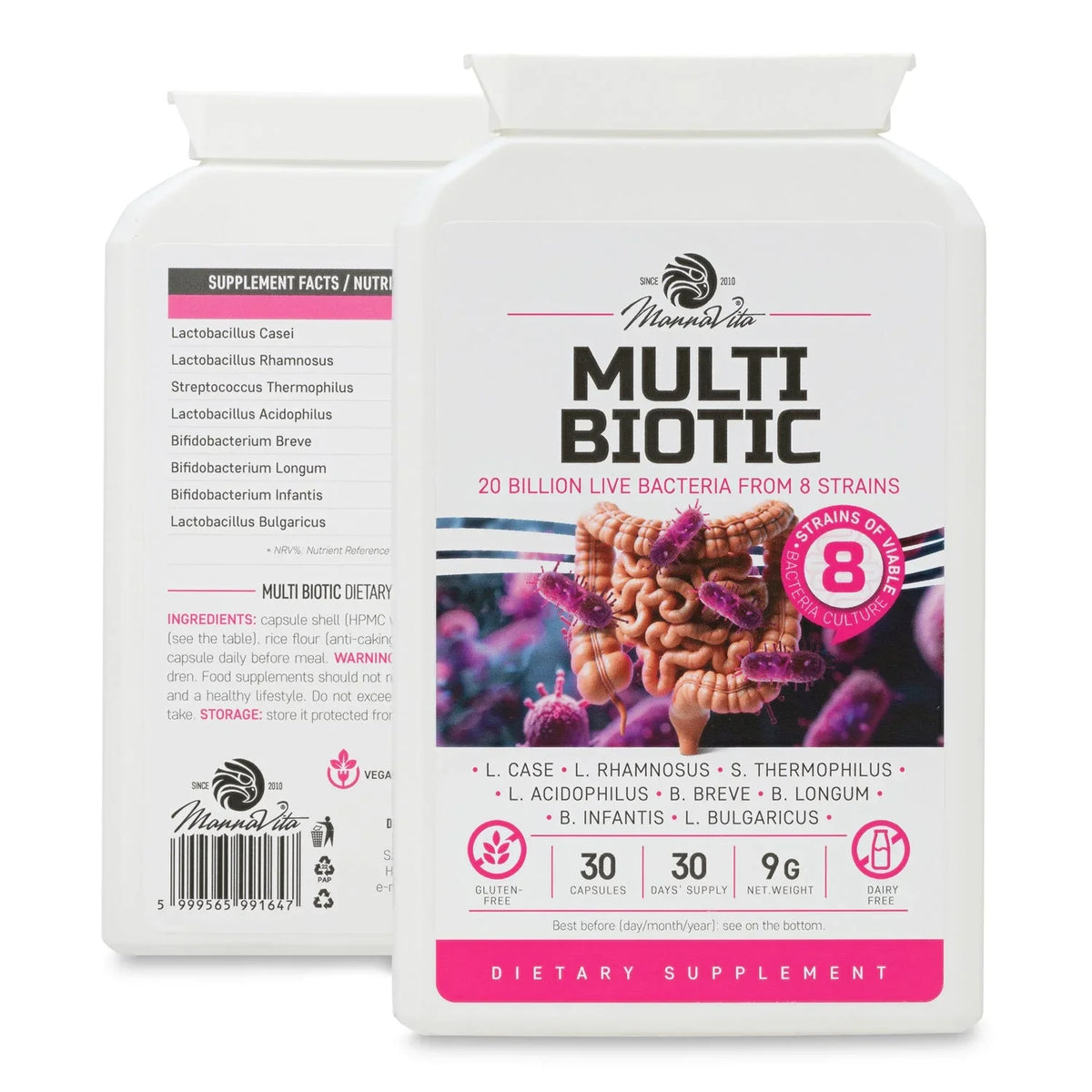 Multi Biotic probiotik • 20 milijardi bakterija iz 8 sojeva • 30 kapsu ...
